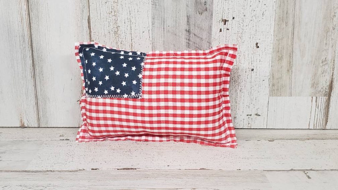MINI Stuffed Fabric Flag/ Farmhouse Cottage American Mini | Etsy