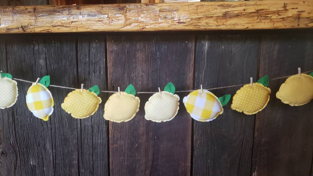 Lemon Garland, Lemon Banner, Lemon Home Decor / Summer Decor / Lemon ...