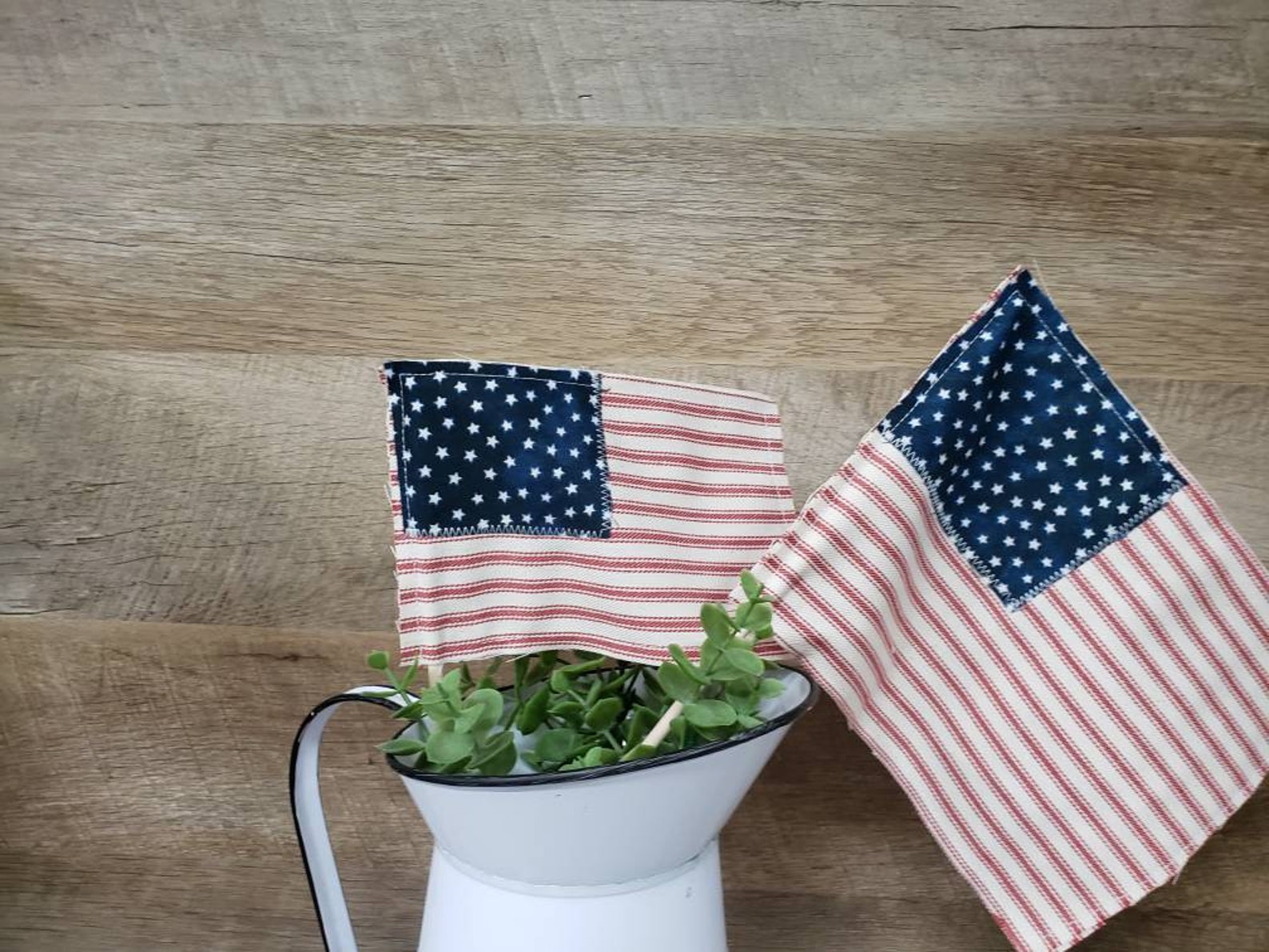 Fabric Flags / Farmhouse Cottage American Mini Flags / Old Glory Flag ...