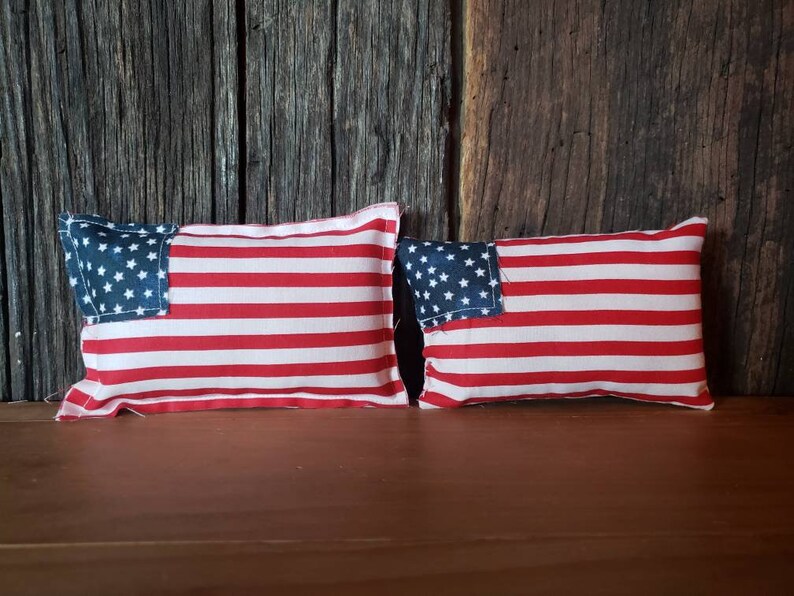 MINI Stuffed Fabric Flag/ Farmhouse Cottage American Mini - Etsy