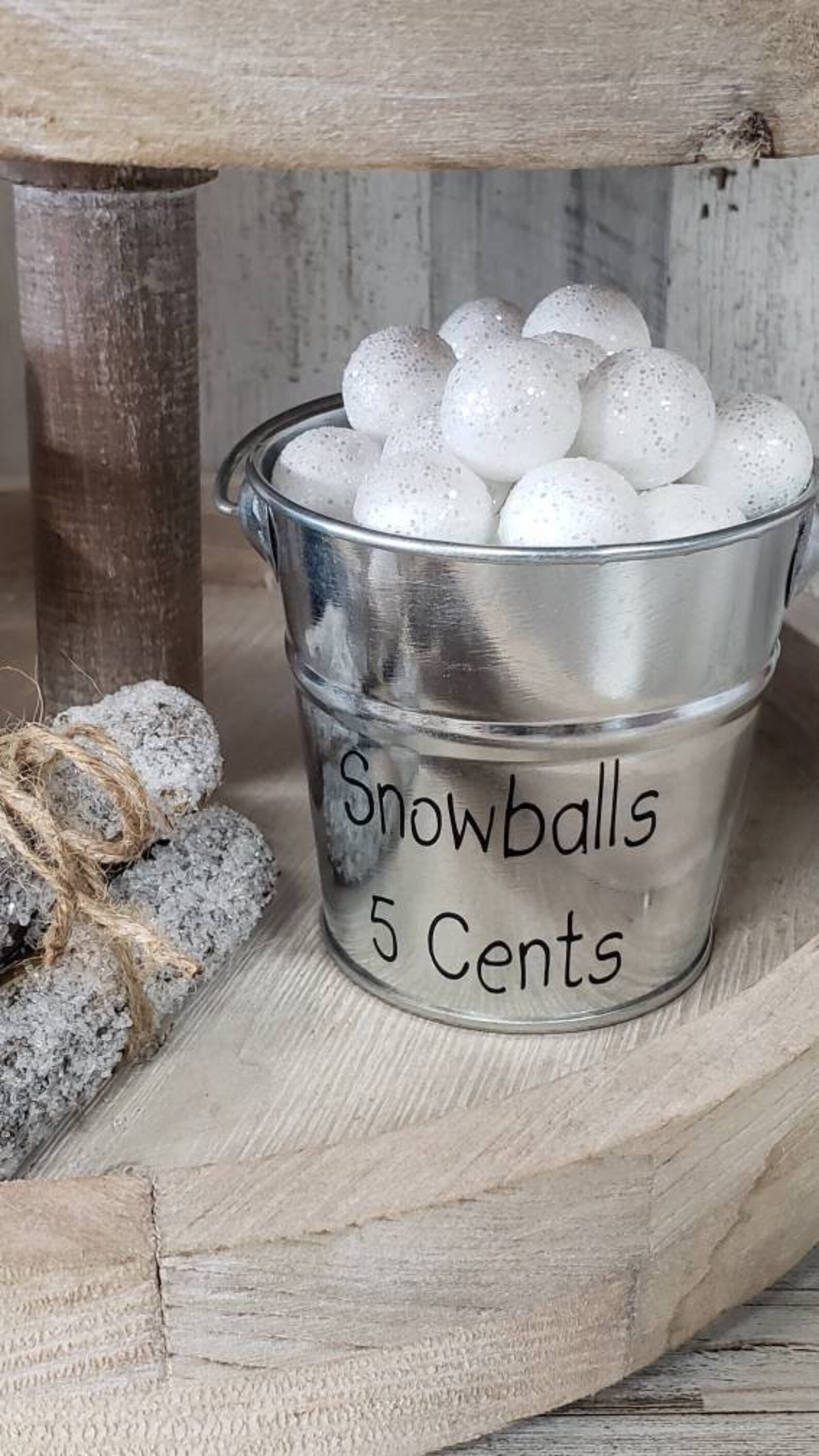 Christmas Tier Tray Snowballs / Winter Tier Tray Decor/ Winter Coffee ...