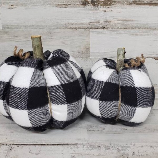 Buffalo Check Pumpkins - Etsy