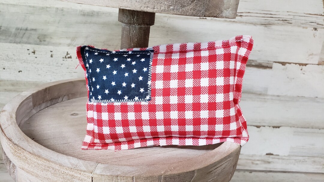 MINI Stuffed Fabric Flag/ Farmhouse Cottage American Mini Flags / Old ...