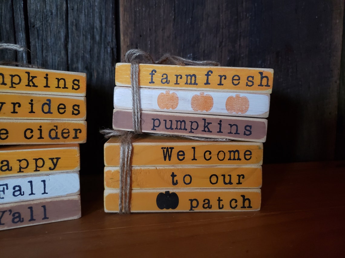 Fall MINI Books / Fall Faux Books / Mini Book Bundle / Fall Farmhouse ...
