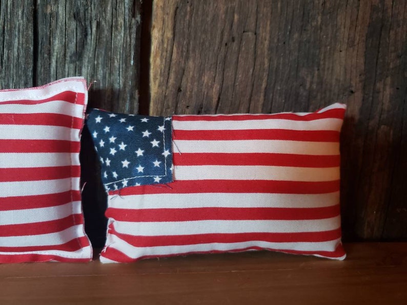 MINI Stuffed Fabric Flag/ Farmhouse Cottage American Mini - Etsy