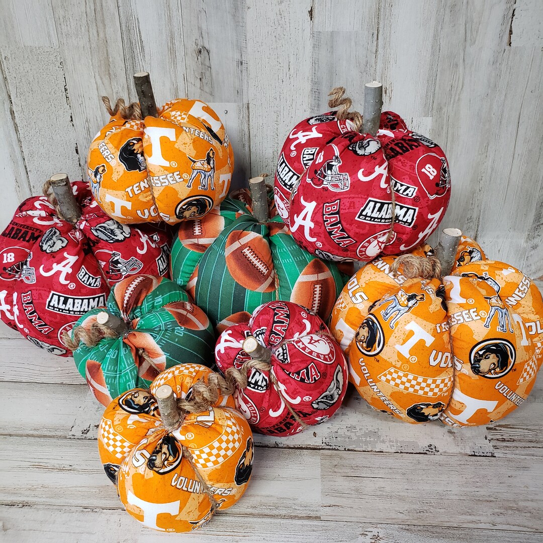 Football Pumpkins Handmade, Tennessee Vols Decorations , Roll Tide ...