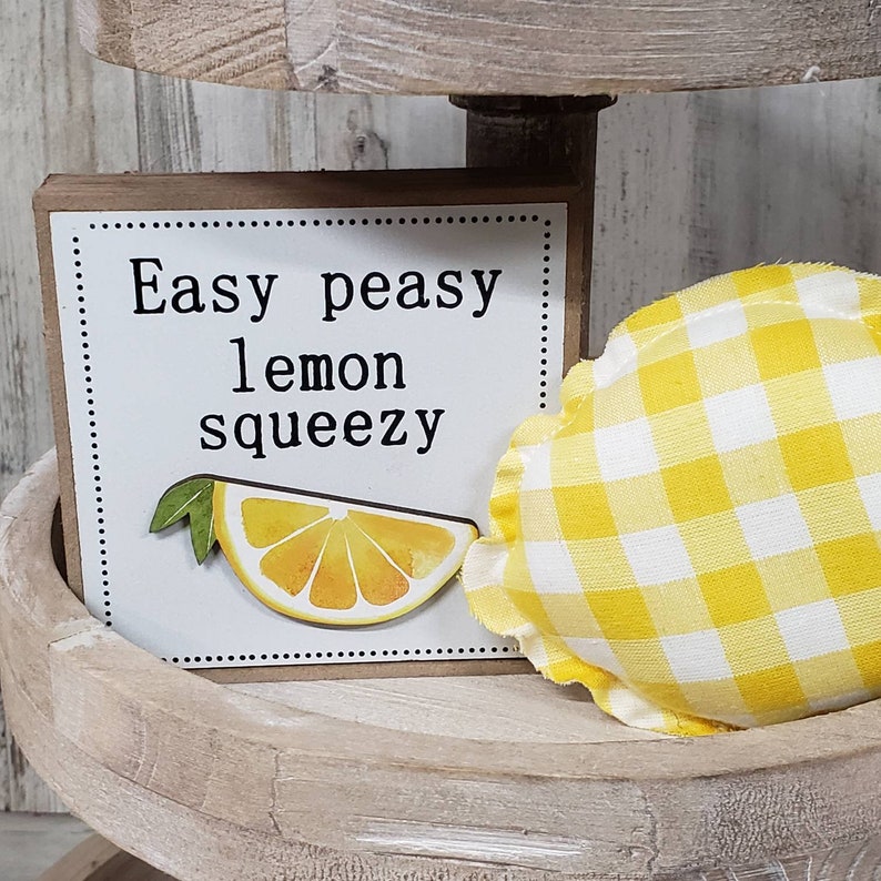 Fabric Lemon & Mini Lemon Sign / Lemon Home Decor / Summer - Etsy