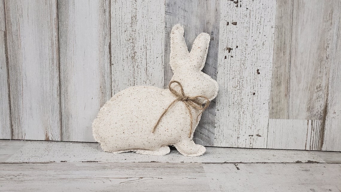 Mini Linen Fabric Bunny/ Fabric Bunnies / Linen Cloth Bunnies ...