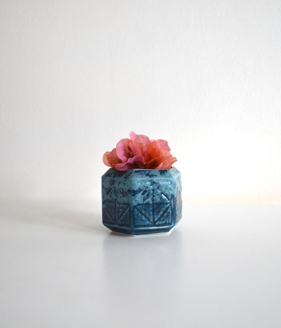Home & Living Vintage Ceramic Teal Crystalline Vase by Adam Mekler Home ...