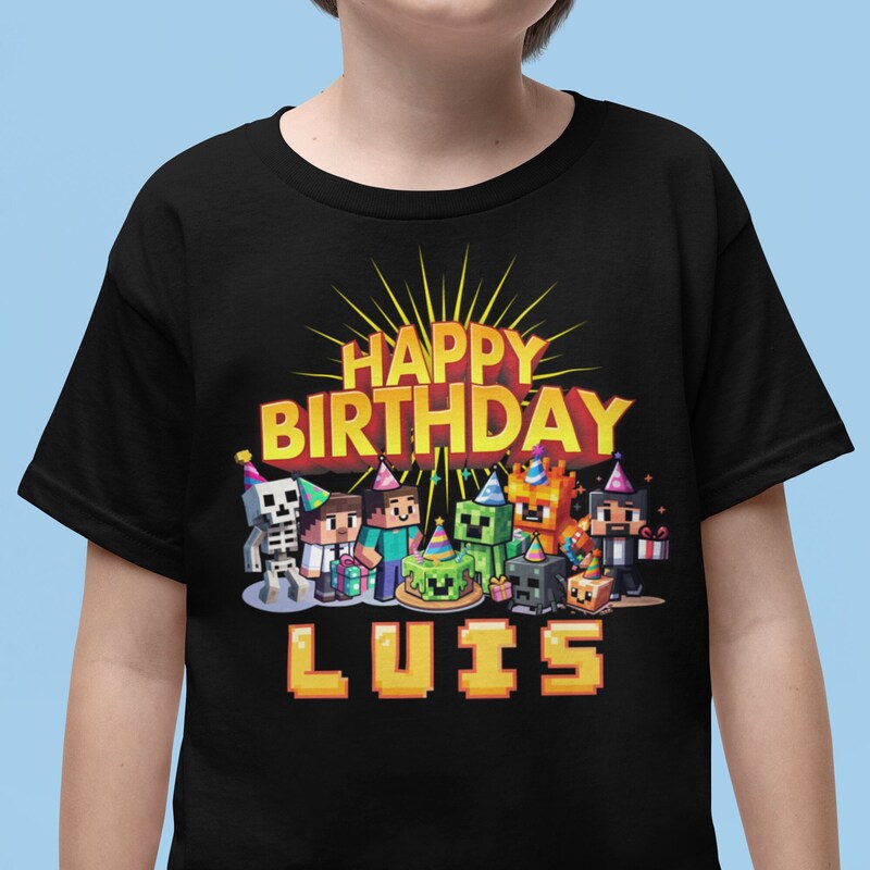 Minecrafter Birthday Shirt - Etsy