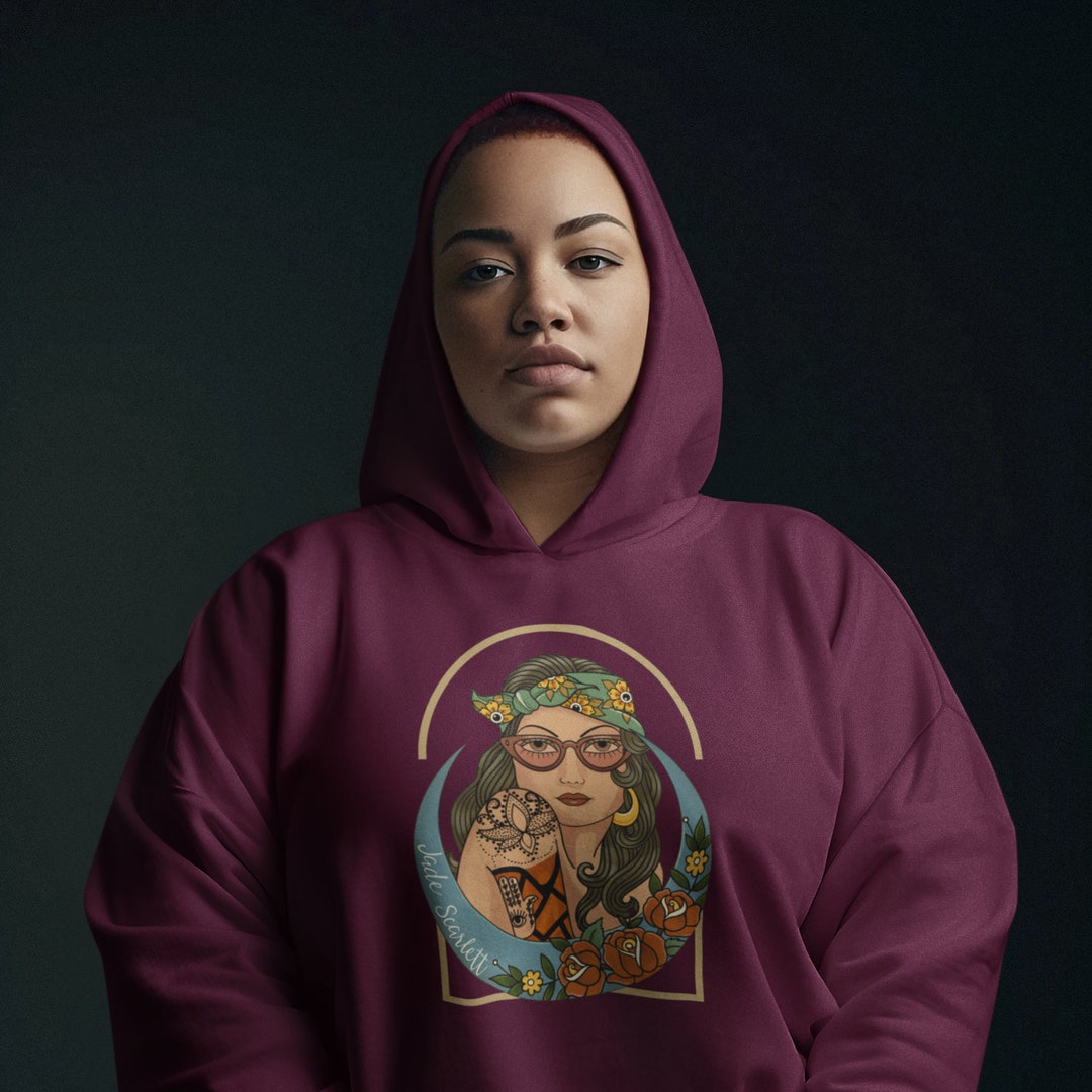 Woman Hoodie, Tattoo Woman Hoodie, Pullover - Etsy