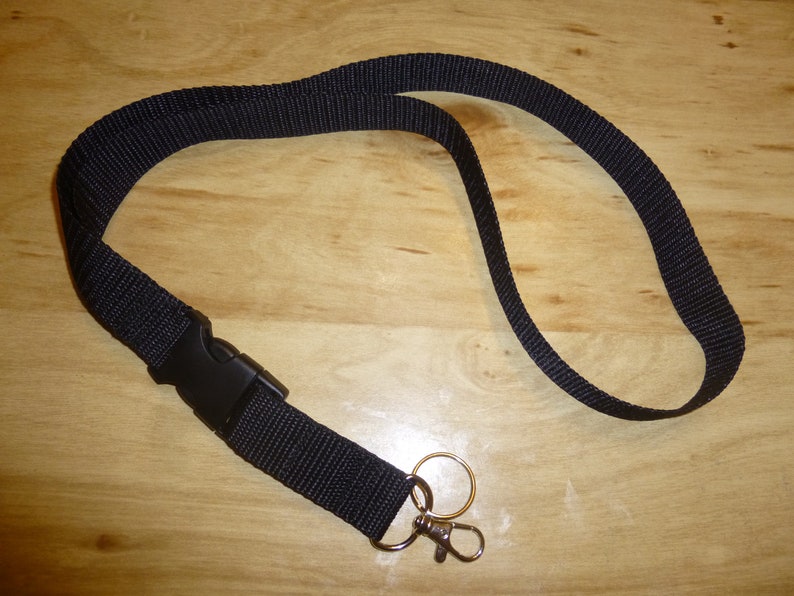 Solid Color Lanyard With Detachable Key Fob 30 Colors and - Etsy