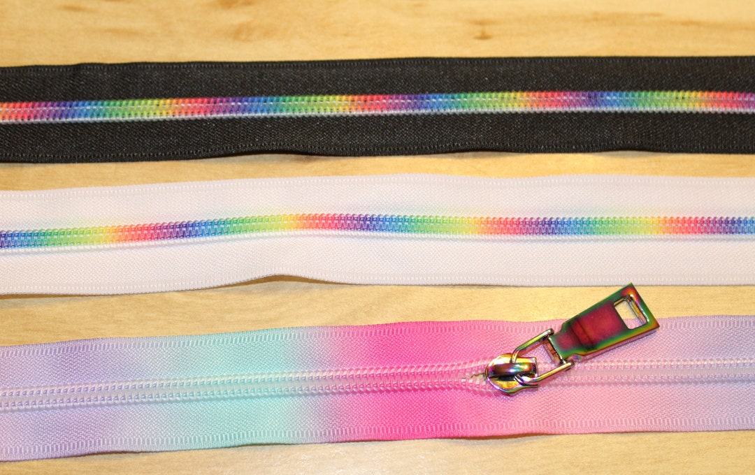 Pastel Rainbow #5 Zipper Tape: Nylon Handbag Zippers by the Yard - Etsy