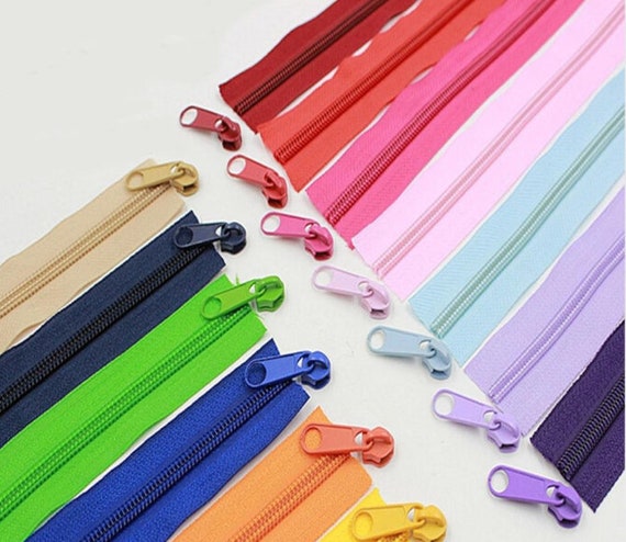 Solid Color 5 Zipper by the Yard Handbag Zipper Nylon - Etsy