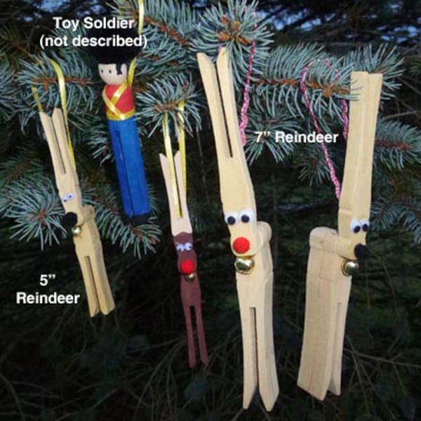 Clothespin Reindeer - Etsy