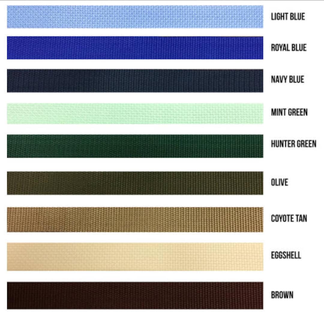 1 Inch Polypropylene Webbing: 32 Colors for Lanyards, Key Fobs, Bag ...