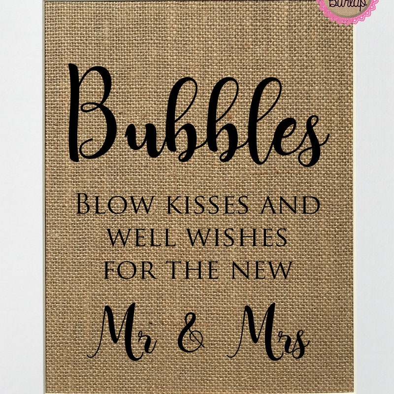 Wedding Bubble Sign - Etsy
