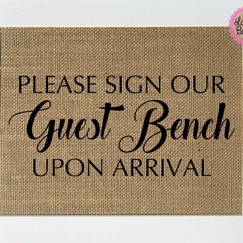Guest Bench Sign - Etsy