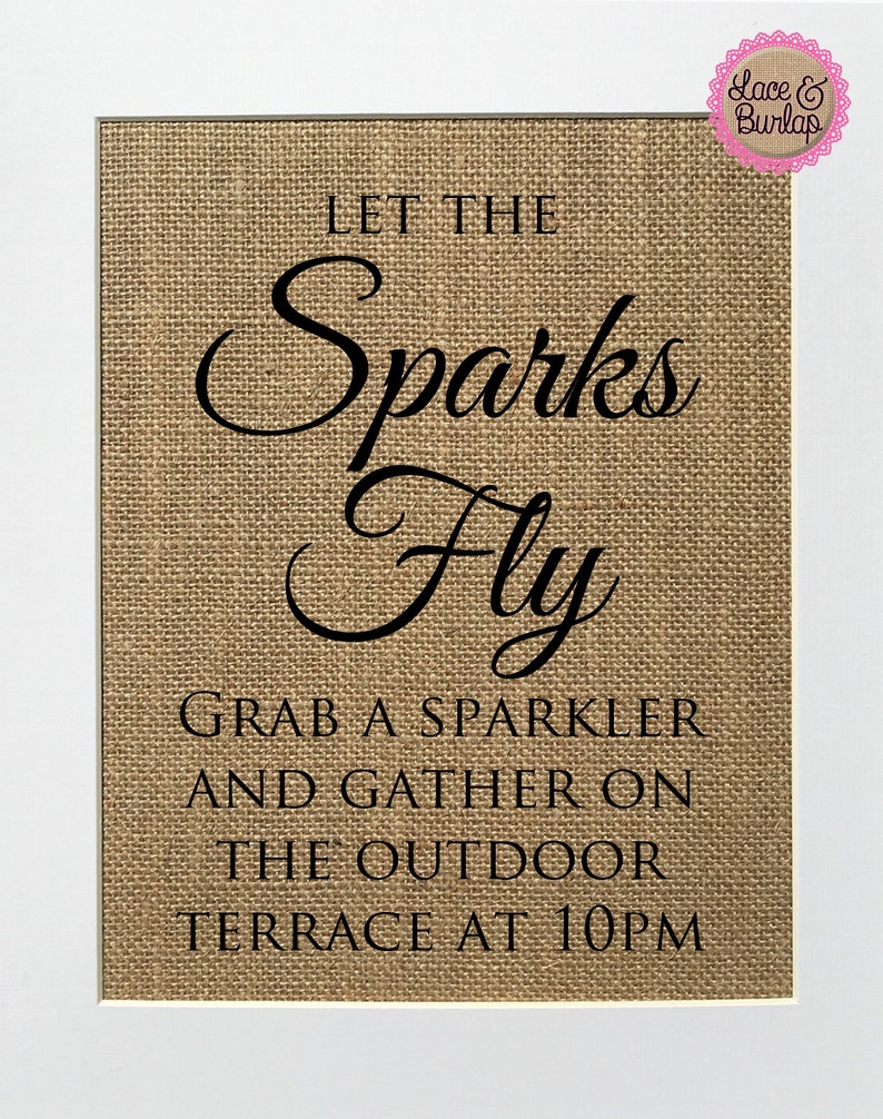 UNFRAMED Let the Sparks Fly / Burlap Sign Print 5x7 8x10 / - Etsy India