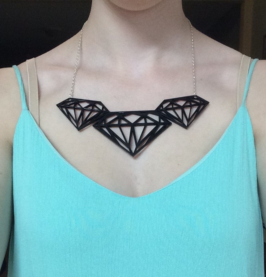 Diamond Laser-cut Jewelry Set - Etsy