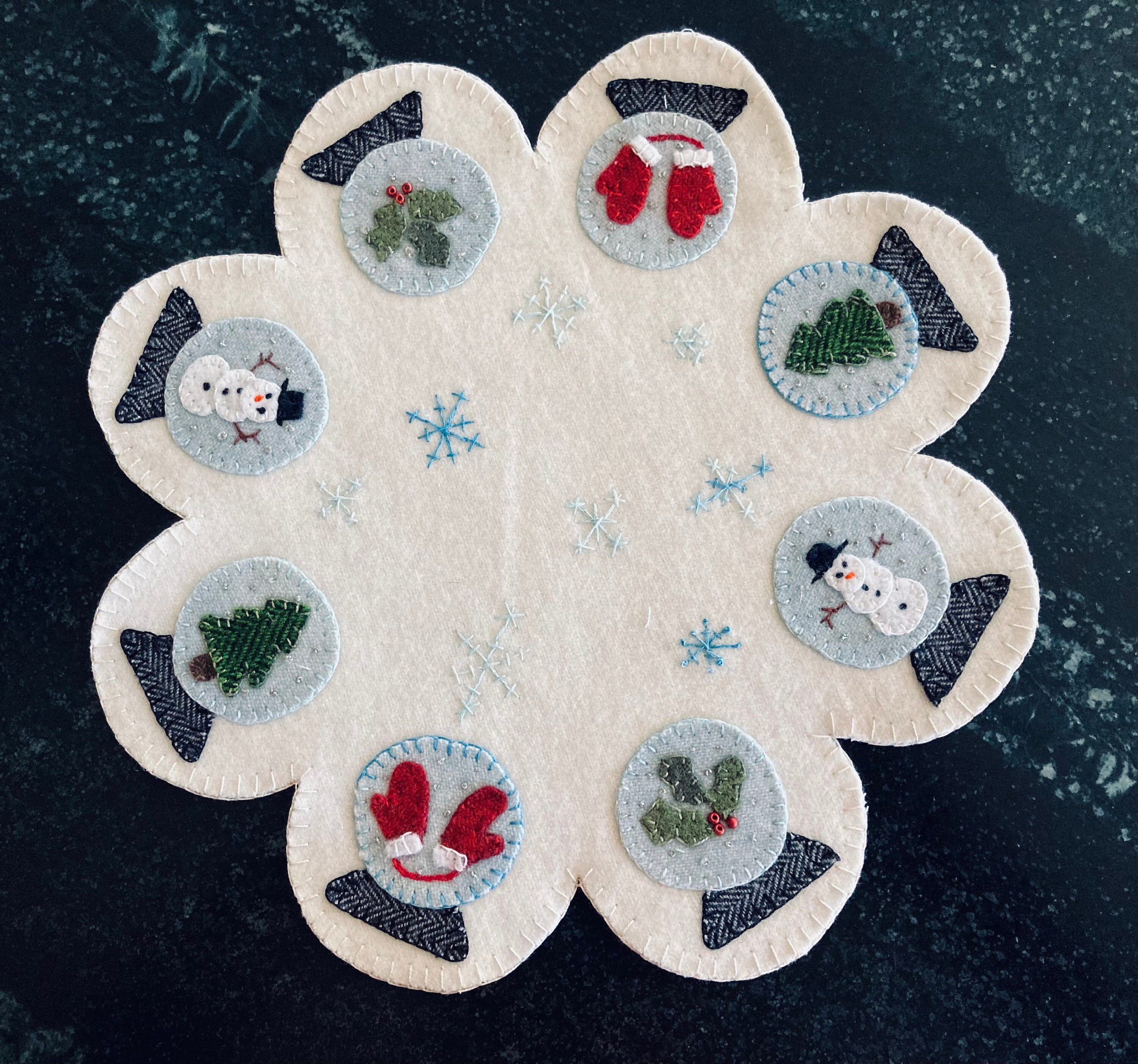 Snow Globe 10-1/2 Wool Mat Pattern Digital Pattern - Etsy