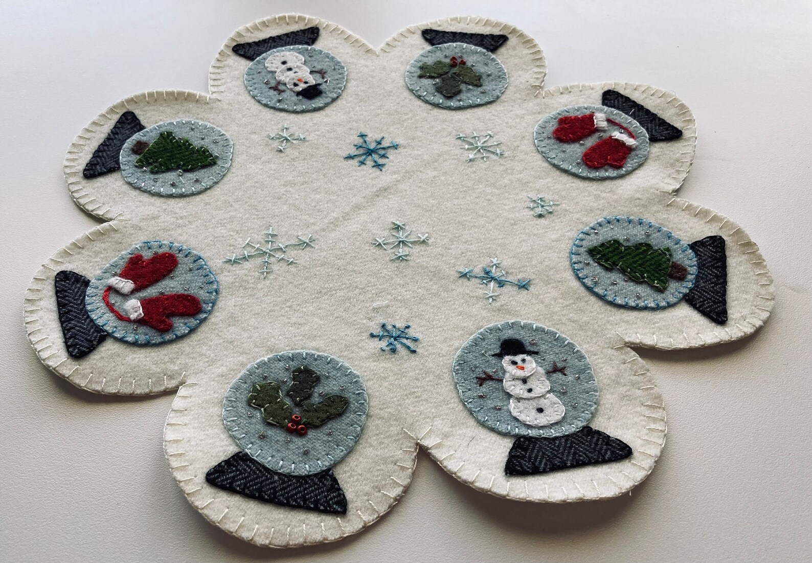 Snow Globe 10-1/2 Wool Mat Pattern Digital Pattern - Etsy