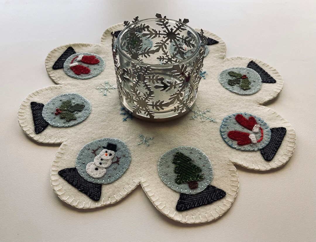 Snow Globe 10-1/2 Wool Mat Pattern Digital Pattern - Etsy
