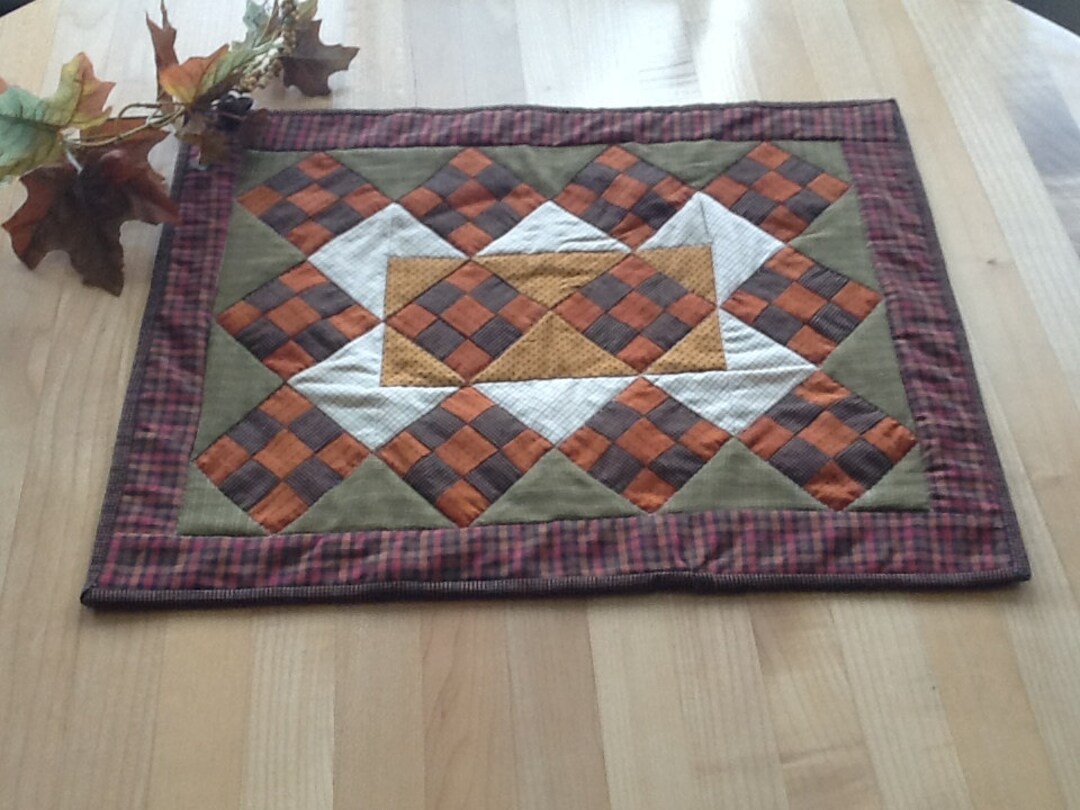 Nine-patch Handmade Table Runner 16" X 20" - Etsy