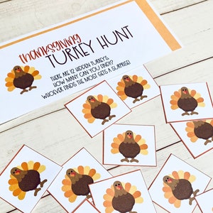 Thanksgiving Turkey Treasure Hunt Game: Kids Printable Activity ...