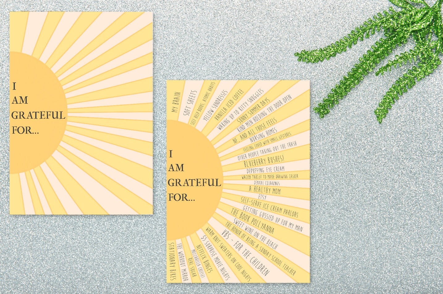 Gratitude Log Printable: Sunshine Ray Worksheet (PDF) - Etsy