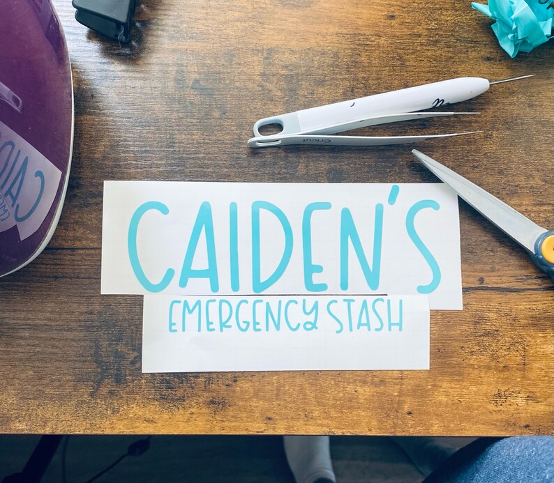 Custom Name Emergency Stash SVG: Personalized Candy Box Decal (digital ...