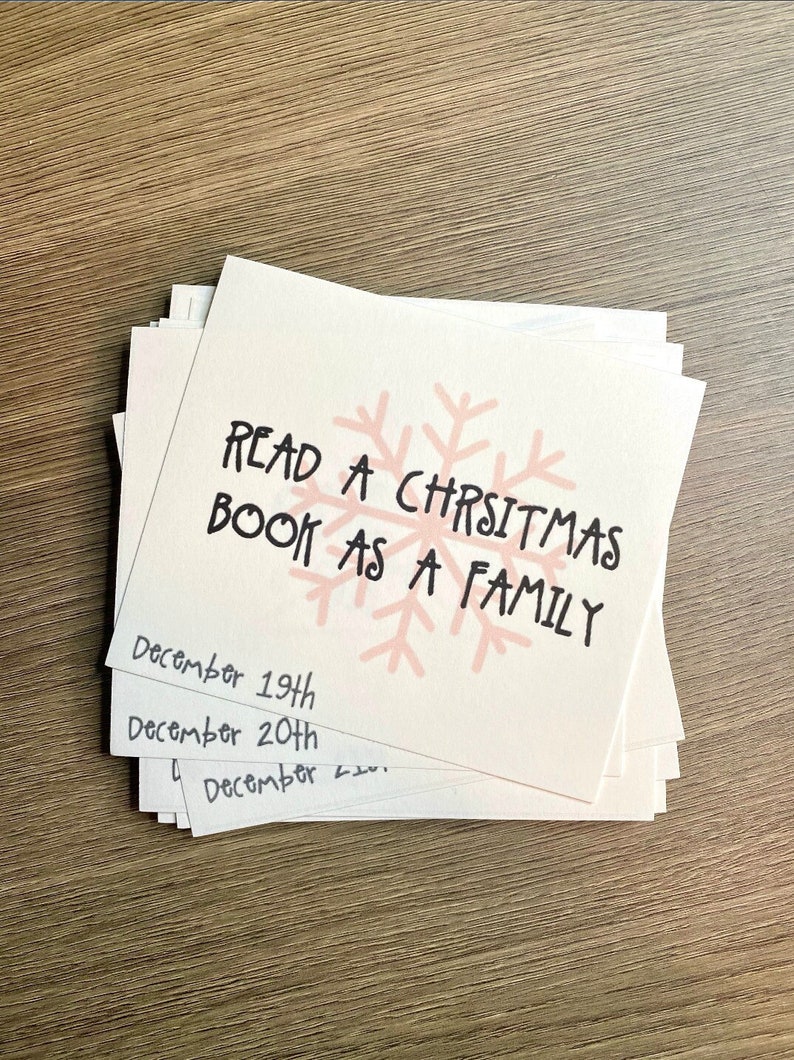 Printable Christmas Advent Calendar Cards: Family Holiday Activities ...
