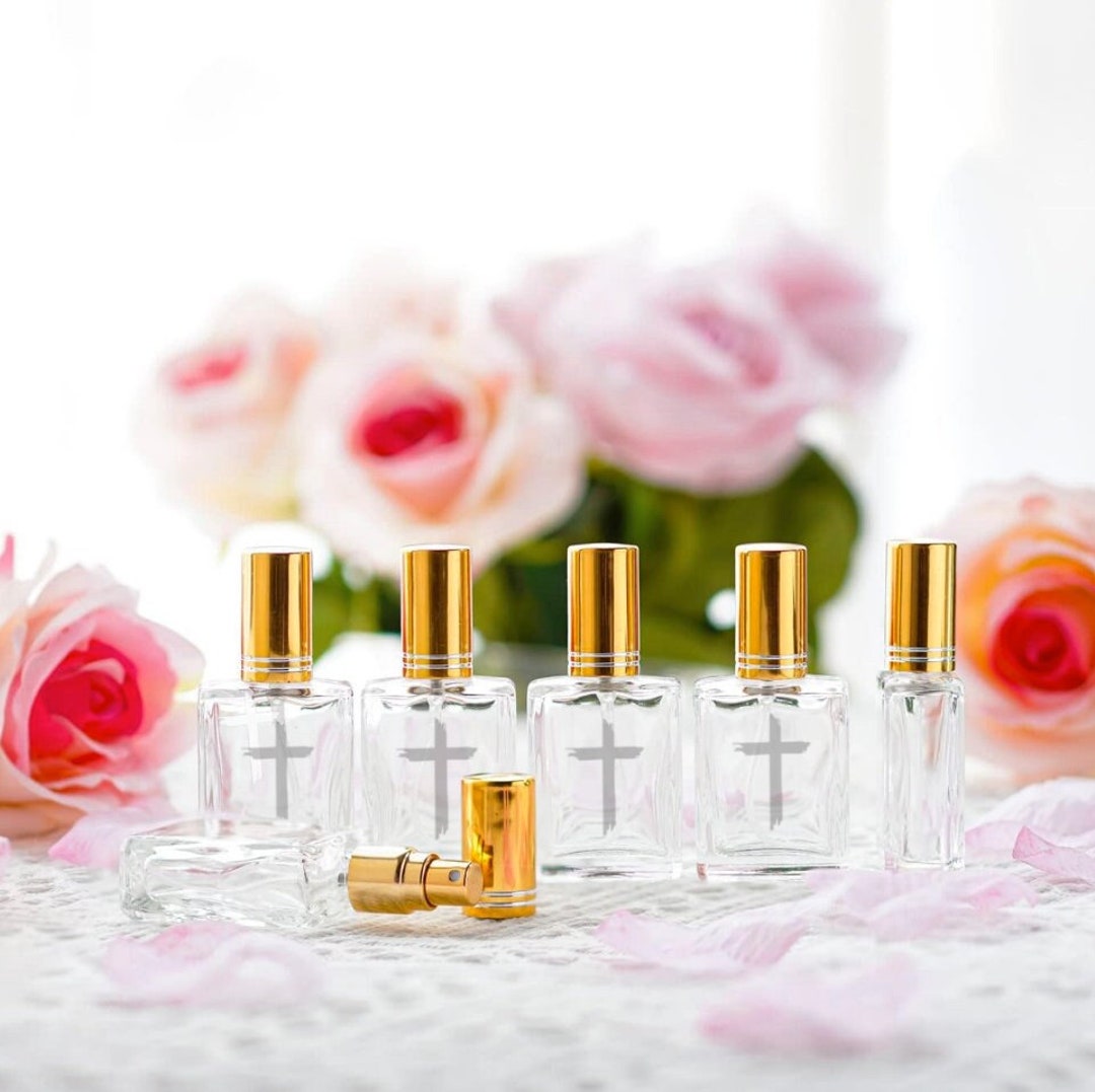 Engraved Cross Perfume Bottle Favors: Christening Gift (empty) - Etsy