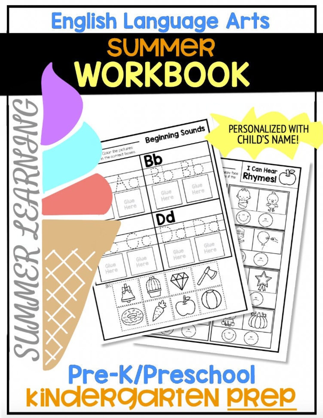 DIGITAL Custom Pre-k Summer Review | Kindergarten Prep | Summer ...