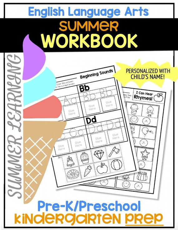 DIGITAL Custom Pre-k Summer Review Kindergarten Prep - Etsy