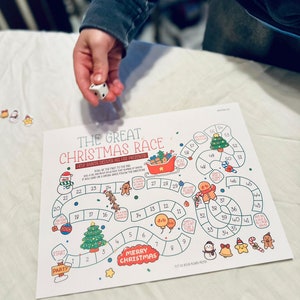 PRINTABLE Christmas Board Game | the Great Race | Xmas Family Party ...
