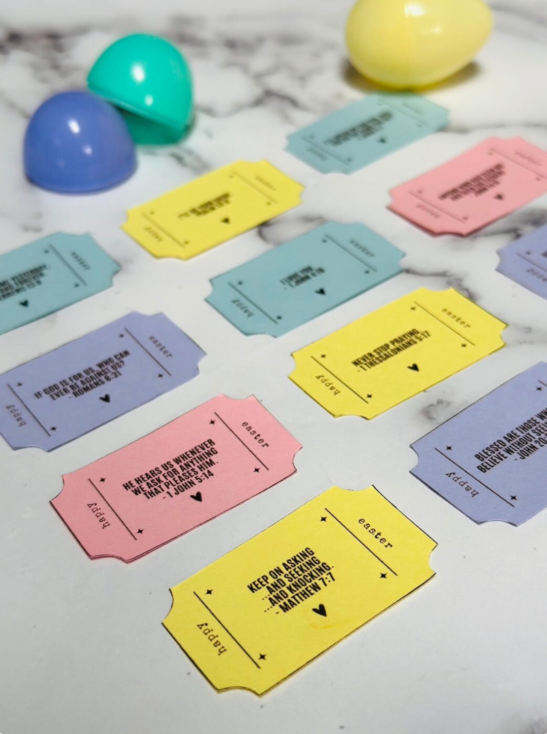 25 Printable Scripture Verses Easter Egg Hunt Fillers | Bible Verse ...