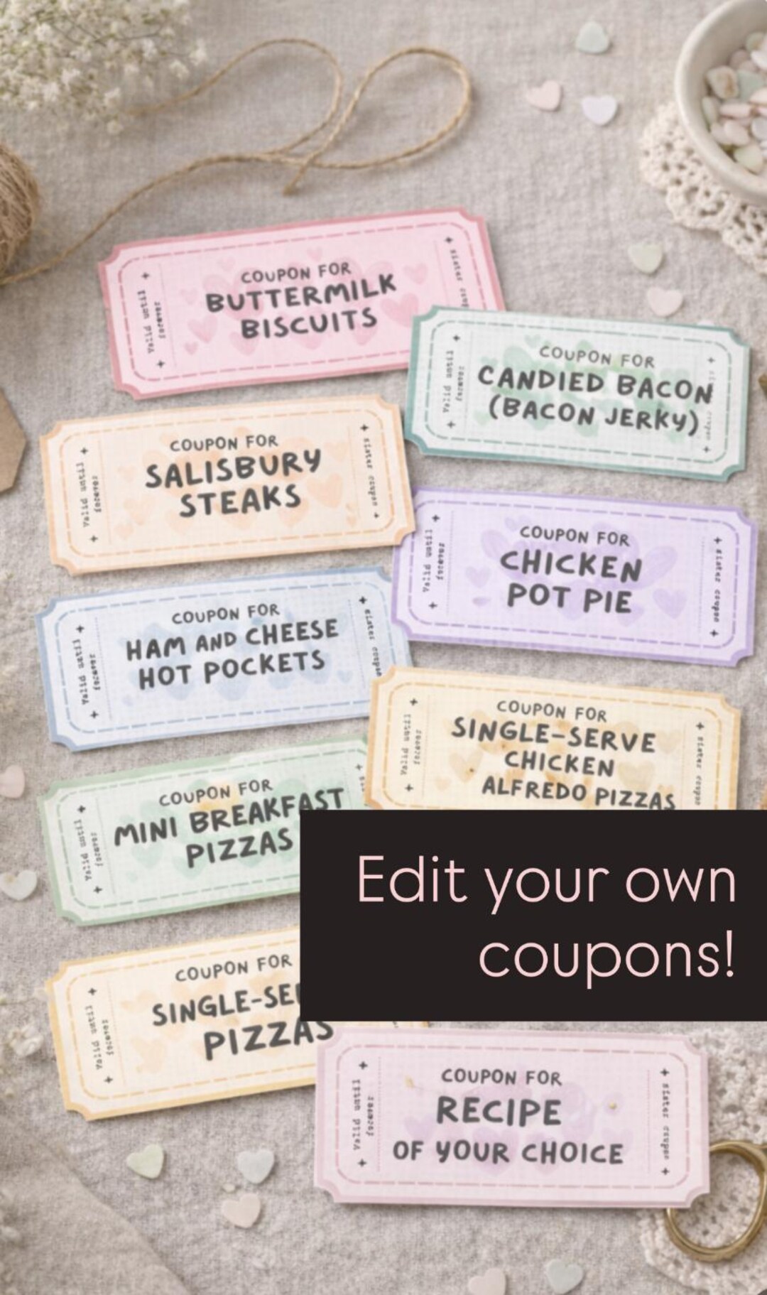 Editable Coupons for Sisters | Printable Love Coupons | Fun Family ...