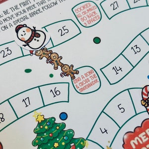 PRINTABLE Christmas Board Game | the Great Race | Xmas Family Party ...