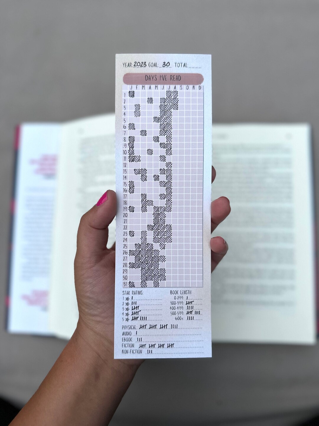Reading Habit Tracker Bookmark: Printable Book Journal (PDF & PNG) - Etsy