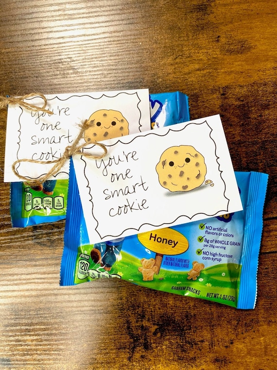 Printable Valentine You're One Smart Cookie Card Kids | Etsy