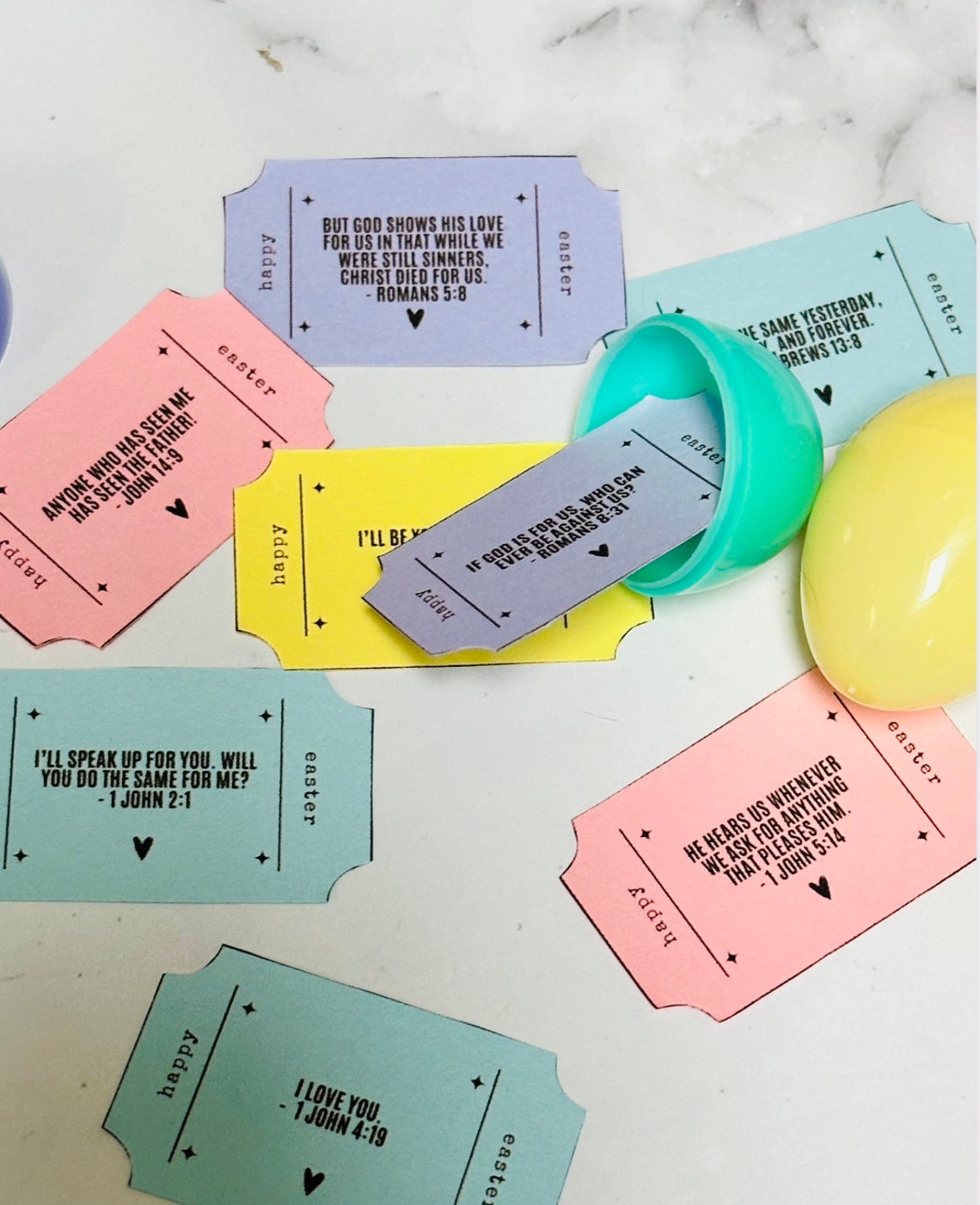 25 Printable Scripture Verses Easter Egg Hunt Fillers | Bible Verse ...