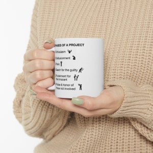 Funny Project Manager Mug: Six Phases of a Project - Coworker Gift - Etsy