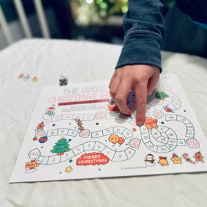 PRINTABLE Christmas Board Game | the Great Race | Xmas Family Party ...