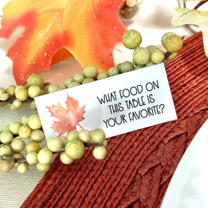 Thanksgiving Table Table Conversation Starter | Printable Game | Busy ...