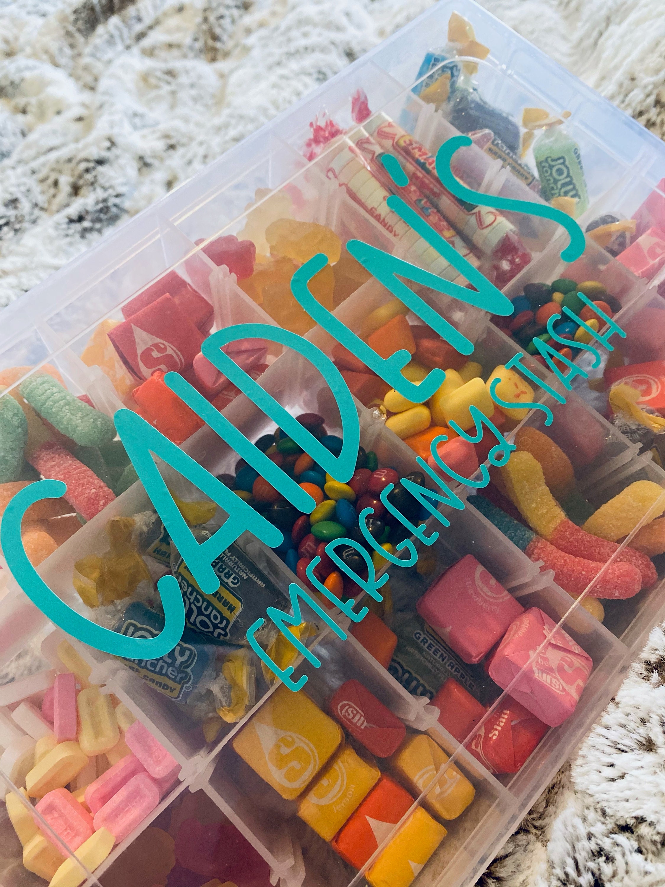 Custom Name Emergency Stash SVG: Personalized Candy Box Decal (digital ...