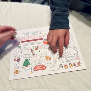 PRINTABLE Christmas Board Game | the Great Race | Xmas Family Party ...