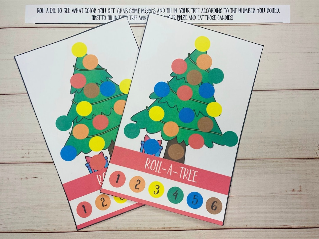 Christmas Roll A Tree Game: Printable Kids Activity (PDF) - Etsy