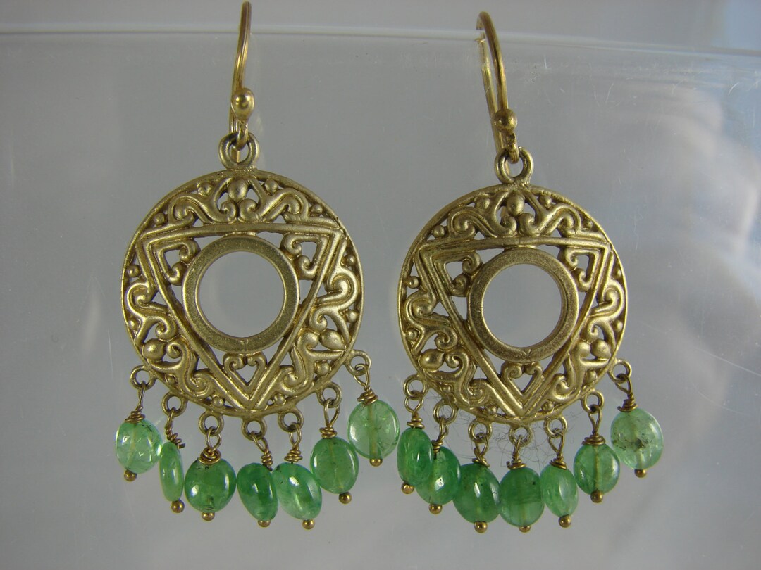 Polished, gooseberry Green Garnets Are Individually Wire Wrapped Onto ...