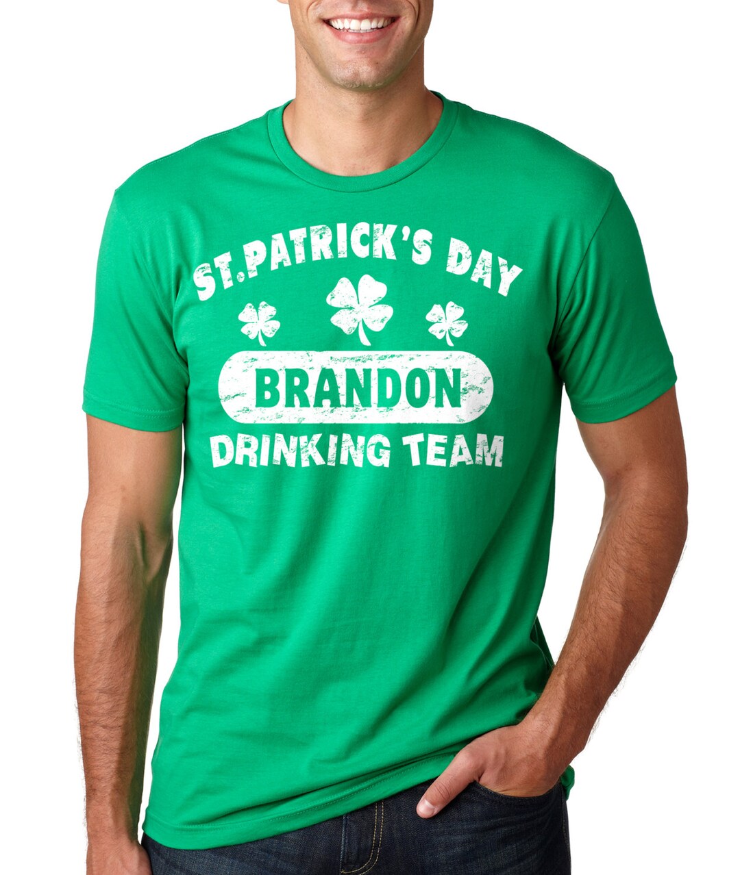 Personalized Gift T-shirt Custom Shirt Saint Patrick's Day Tee Shamrock ...